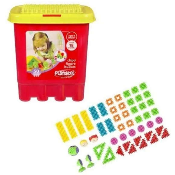 Playskool | Toys | Playskool Clipo Figure Bucket Stackable Figures ...
